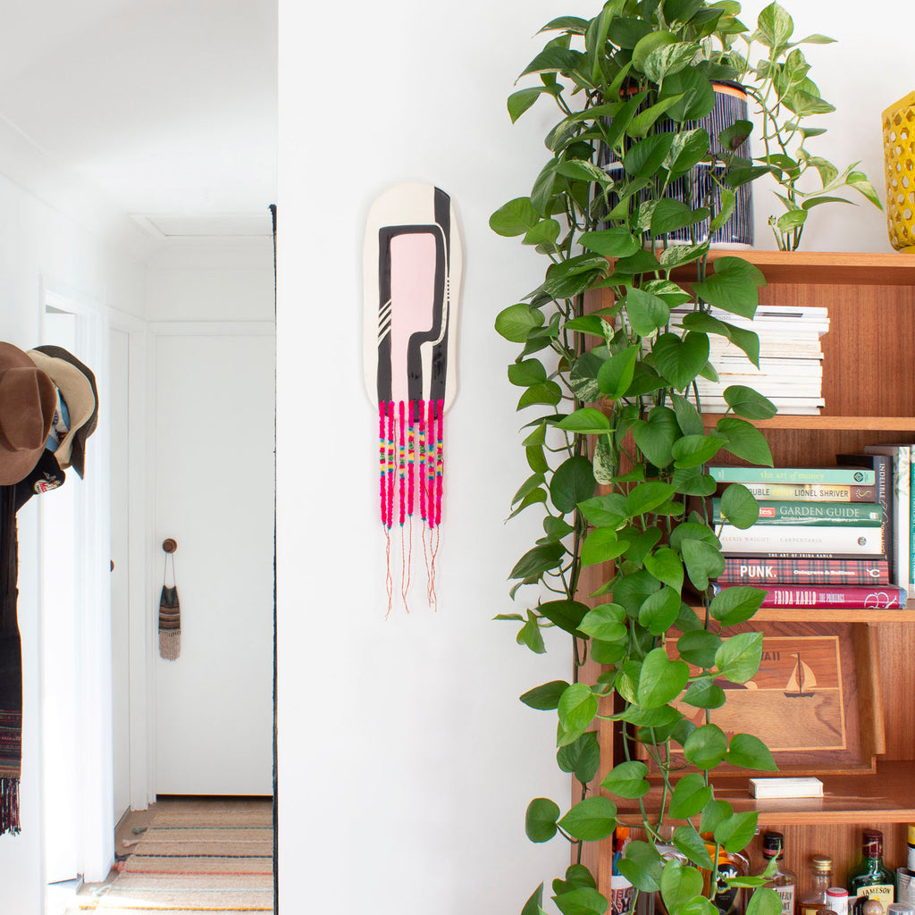 The Pink Path - Ceramic Wall Piece with Embellishments | TRADE the MARK