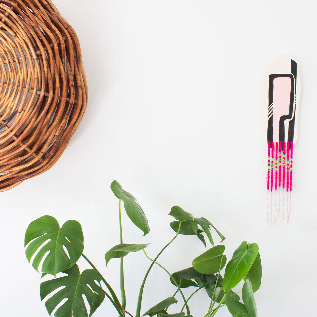 The Pink Path - Ceramic Wall Piece with Embellishments | TRADE the MARK